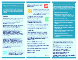 Clinical Trials for Lung Cancer Brochure | Caring Ambassadors Lung ...